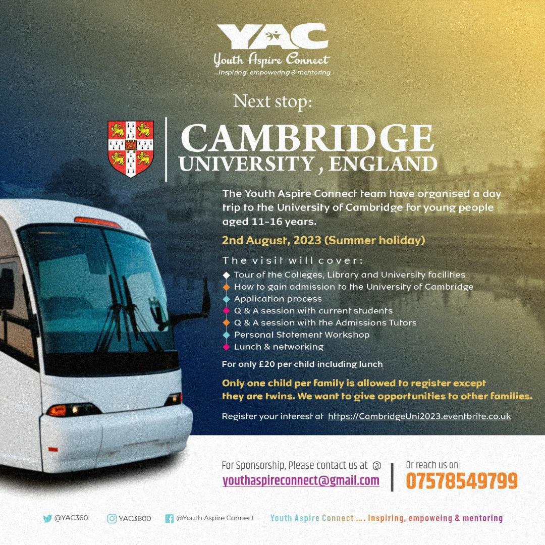 Opportunity for young people to visit Cambridge University ...