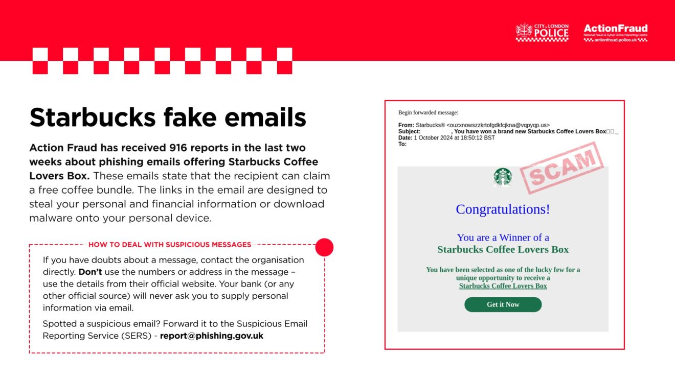 SCAM Warning! – Fake Starbucks emails | Neighbourhood Network Hull