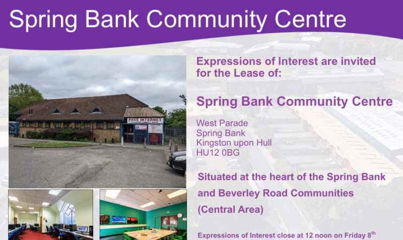 Spring Bank Community Centre Lease – Expressions of Interest ...
